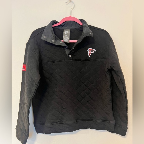 Nfl Apparel | Tops | Atlanta Falcons Nfl Black Quilted Pullover With ...